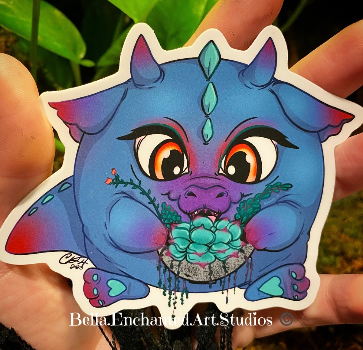 Succulent keeper munchkin-4” vinyl sticker – Bella Enchanted Studios